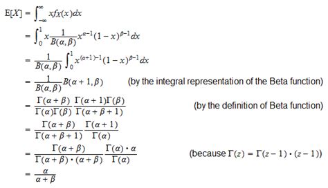 beta distribution properties proofs exercises