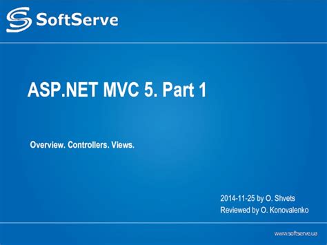 ASP NET MVC 5 Part 1 Overview Controllers Views