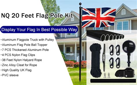 Nq Ft M Flag Poles For Garden Sectional Heavy Duty Aluminum Flag