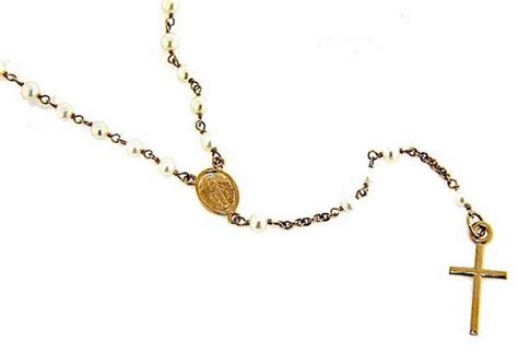 Collar Rosario largo Cuello Redondo con Medalla Nuestra Señora