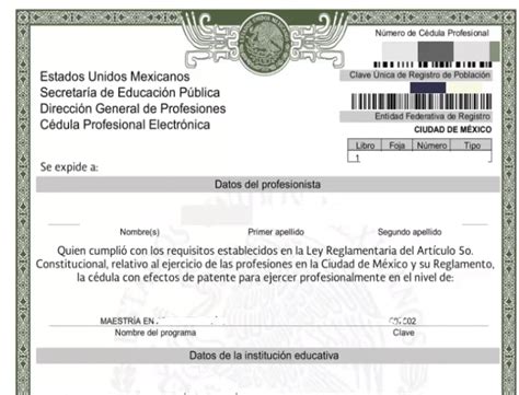 Ideal testigo Ellos registro cedula profesional Diacrítico impermeable