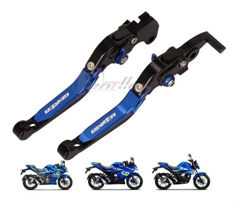 Palancas Para Suzuki Gixxer 150 250 Naked Sf Azul Con Negro Meses