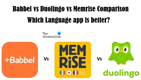 Best Language Learning Apps Babbel Vs Duolingo Vs Memrise Comparison