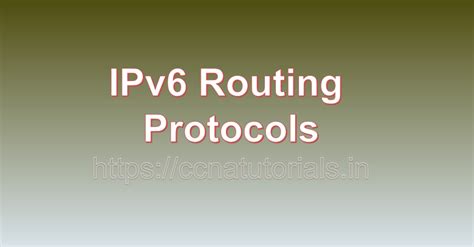 ipv6 routing protocols ccna tutorials
