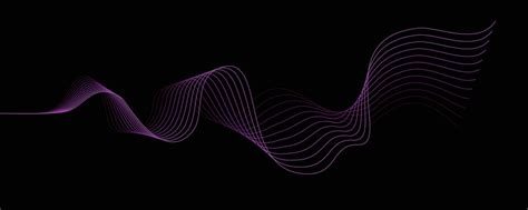 Colorful Abstract Wave In Black Background Dynamic Abstract Line