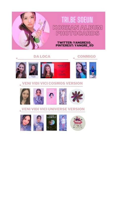 Tri Be Soeun Album Photocard Template Photocard Tribe Veni Vidi Vici