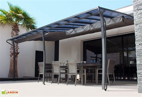 Pergola Adossée en Acier Aluminium et Polycarbonate Stockholm 21 m²