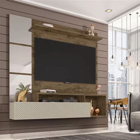 Panel Caemmun Painel Inbox Caemmun para TV hasta 65 marrón y off white