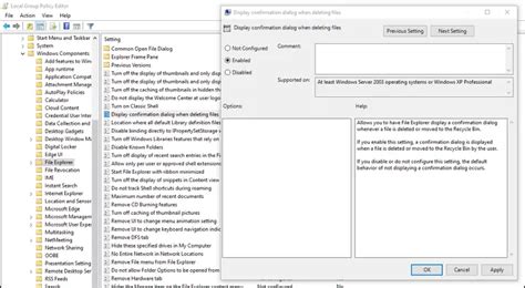 Enable Delete Confirmation Dialog Box In Windows