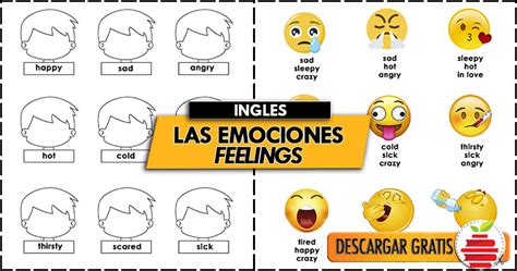 Material de las emociones en inglés Material para Maestros