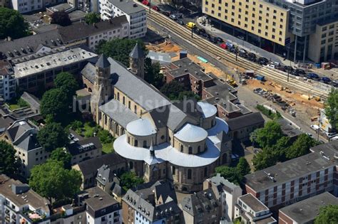 Köln von oben Bauwerk der Kirche St Maria im Kapitol in Köln im