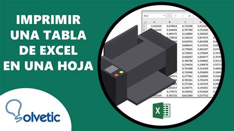 C Mo Imprimir Una Tabla De Excel En Una Sola Hoja Youtube