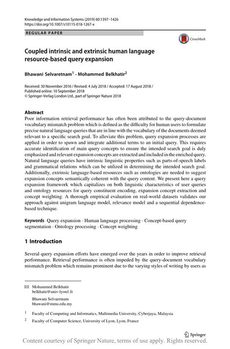 coupled intrinsic and extrinsic human language resource based query expansion request pdf