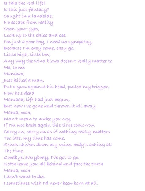 Bohemian Rhapsody Queen Lyrics Notability Gallery