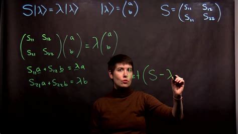 calculating eigenvalues and eigenvectors youtube