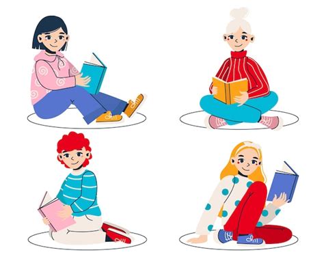 Conjunto De Ilustraciones Vectoriales Con Chicas De Dibujos Animados O