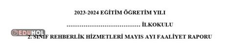 Rehberlik Hizmetleri Mayıs Ayı Eduhol Etkinlik İndir Oyun Oyna