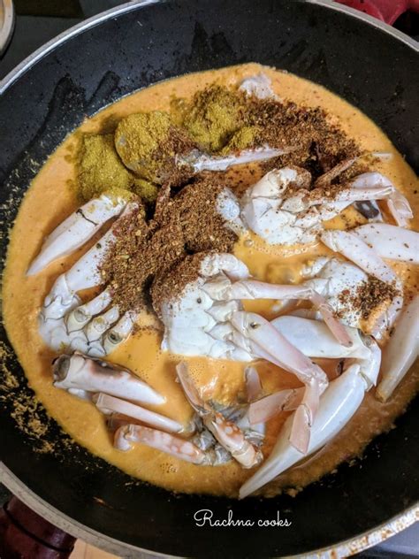 Mangalore Style Crab Curry Recipe Rachna Cooks