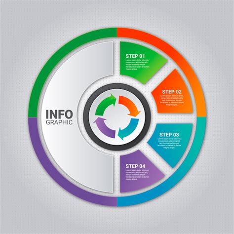 Free Vector Realistic Circular Diagram Infographic Template