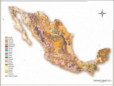 Geografia CCH UNAM Mapa De Edafologia En Mexico