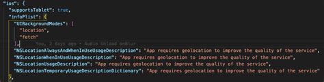 react native expo location getting ios permissions stack overflow
