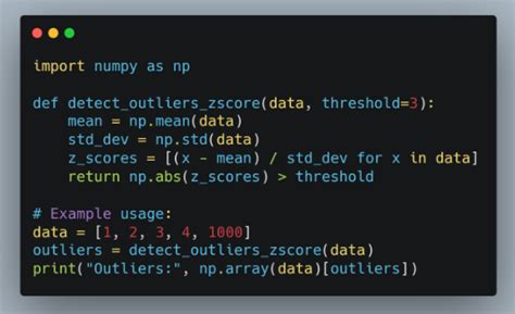 how to find outliers in python method and examples