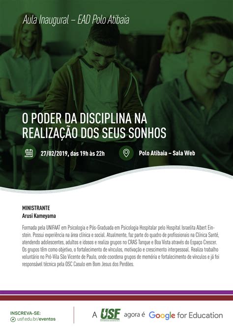 Aula Inaugural EAD Polo Atibaia USF