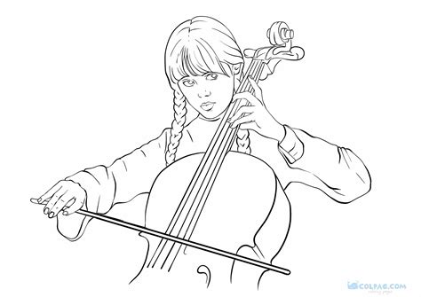 Merlina Addams Dibujos Para Colorear