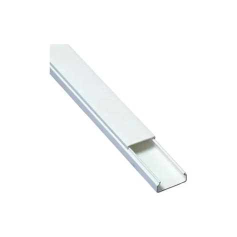 Canaleta Blanca De Pvc Auto Extinguible Sin División 20 X