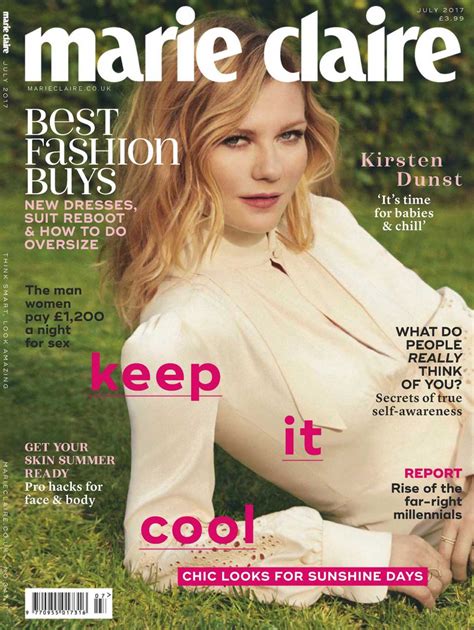 Kirsten Dunst Marie Claire Uk July Issue Celebmafia