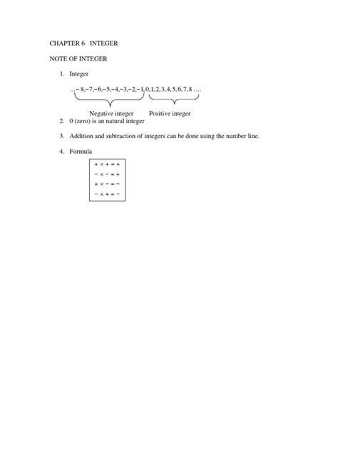 chapter 6 integer pdf numbers integer