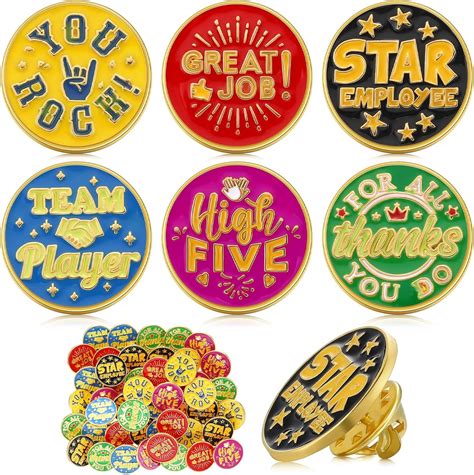 Lyrow 96 Pcs Employee Appreciation Pins Employee Of The Month Gifts