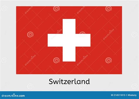 Suiza País Bandera Icono Bandera Suiza Vector Ilustración Europa