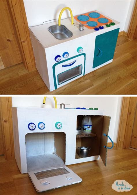Cocinas hechas con cajas de cartón Bebeazul top