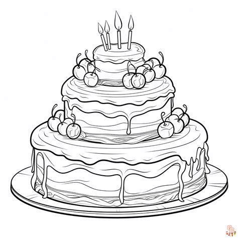 Páginas para colorear de pasteles imprimibles gratis para niños y adultos