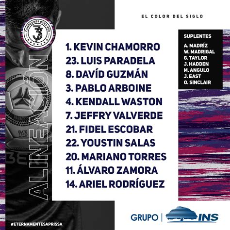 Deportivo Saprissa On Twitter El Equipo Titular Con El Que