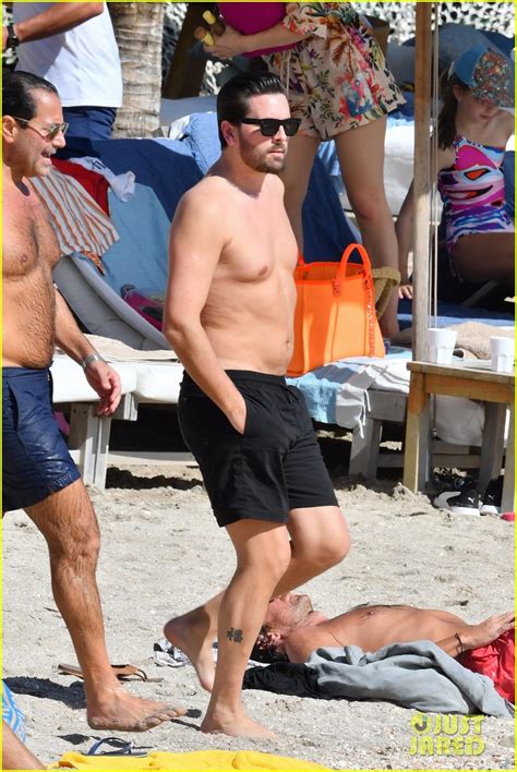 Scott Disick Spotted Going Shirtless During A Beach Day In St Barts