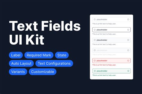 Text Fields UI Kit Figma
