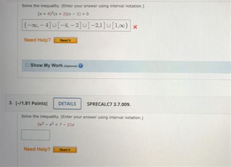 Solved Solve The Inequality Enter Your Answer Using Chegg