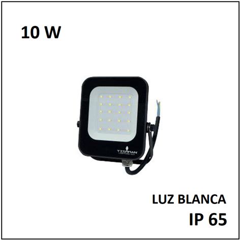 REFLECTOR LED SLIM 10W LUZ BLANCA 6500K IP65 USO INTEMPERIE 100 240V