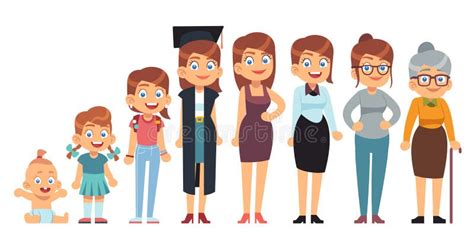 Vida de la mujer ilustración del vector Ilustración de diferente