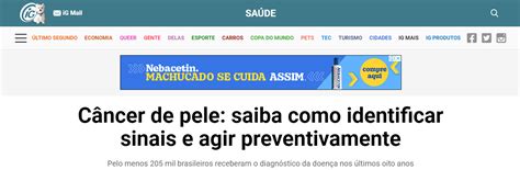 Portal IG Câncer de pele saiba como identificar sinais e agir