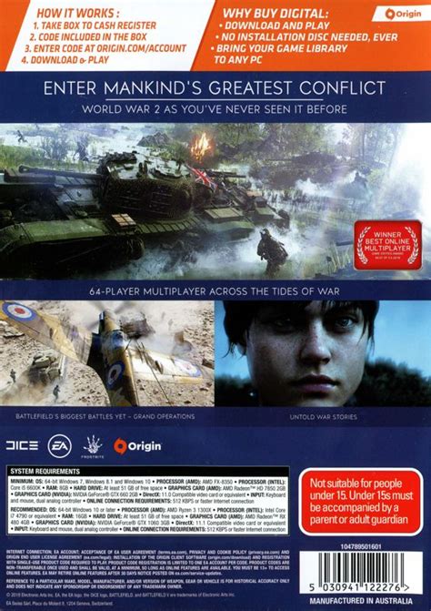 Battlefield V Cover Or Packaging Material Mobygames