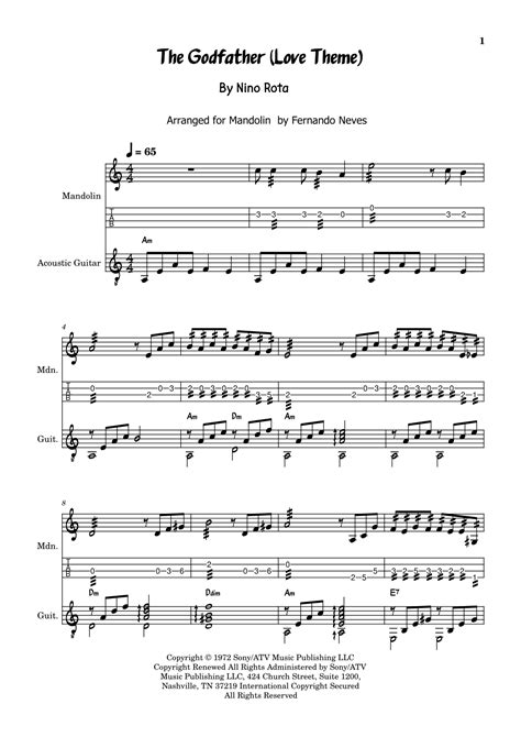 The Godfather Love Theme Arr FERNANDO LUIZ NEVES By Nino Rota