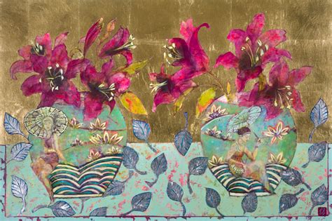 Emma Forrester The Sun Shone High Gold Leaf Art No Naked Walls