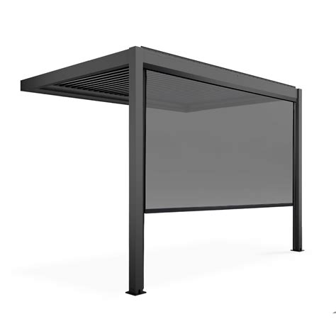 Pergola bioclimatique adossée 3x3m et 1 Store 2 66x2 4m Leroy Merlin