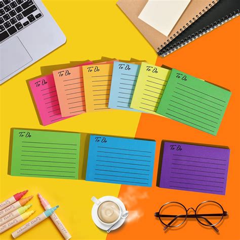 Baborui Paquete De Notas Adhesivas Para Lista De Tareas Hojas