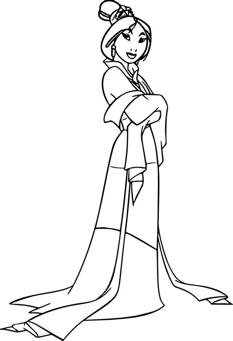 Mulan Coloring Page Wecoloringpage