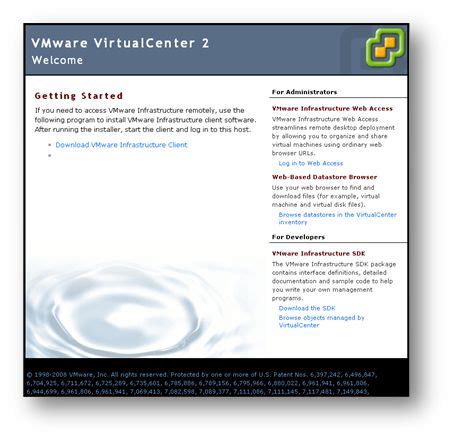 Modify Virtual Center And Esx Web Interface To Prevent Vi Client