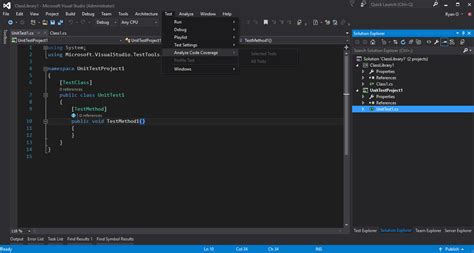 Unit Testing Why Is MSBuild Analyse Code Coverage Options Disabled In